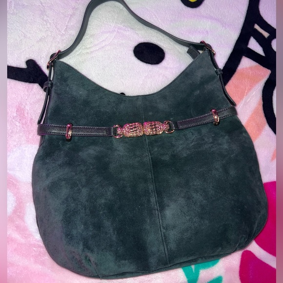 Talbots | Bags | Talbots Suede Handbag Forest Green | Poshmark